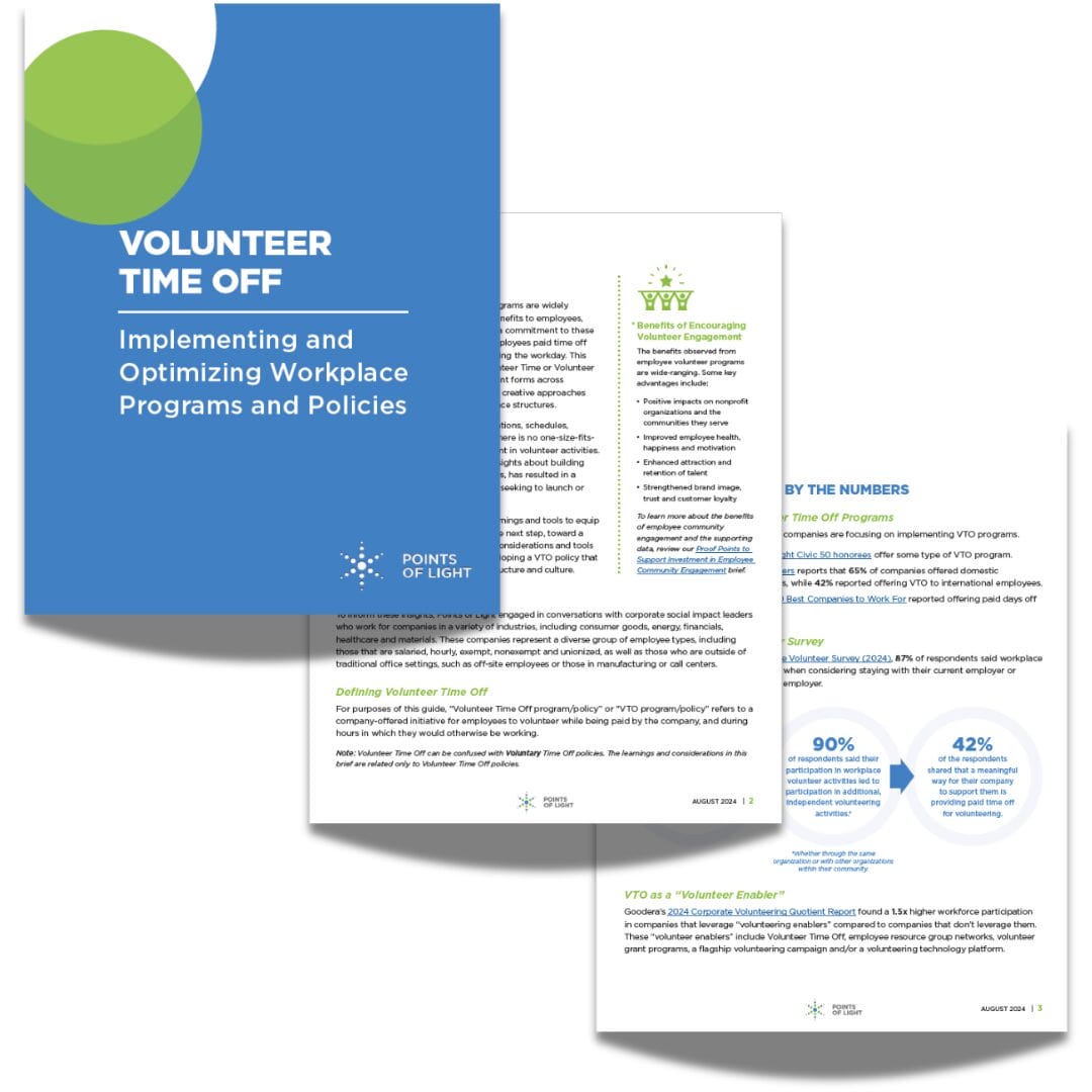 Points of Light Shares Volunteer Time Off Guide for Social Impact Leaders